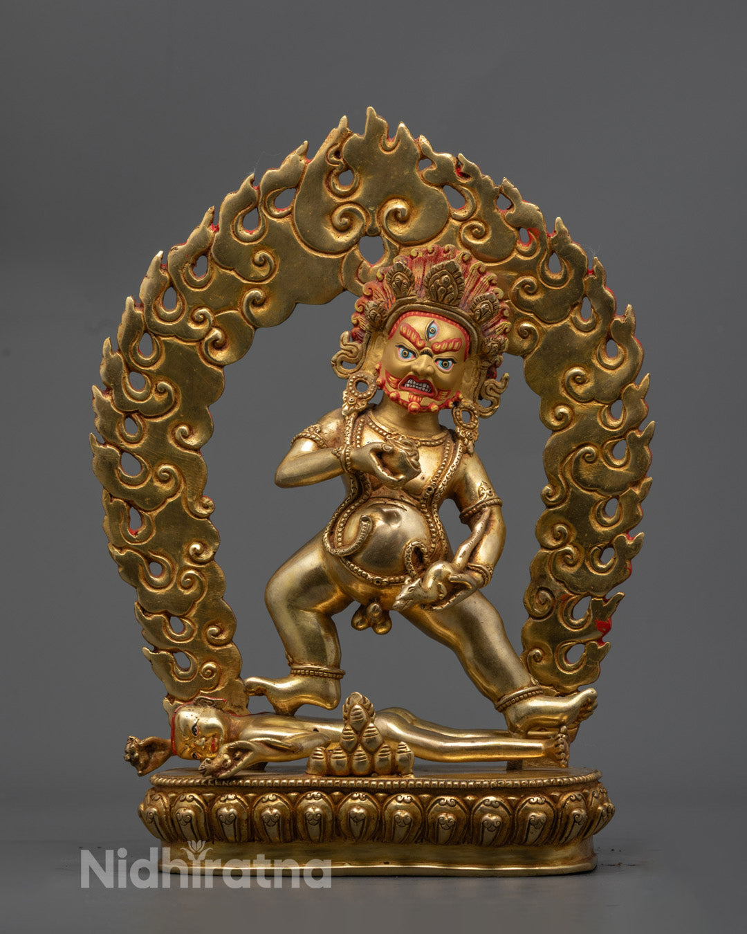 Black Dzambala Statue | Tibetan Wealth Protector – Nidhiratna