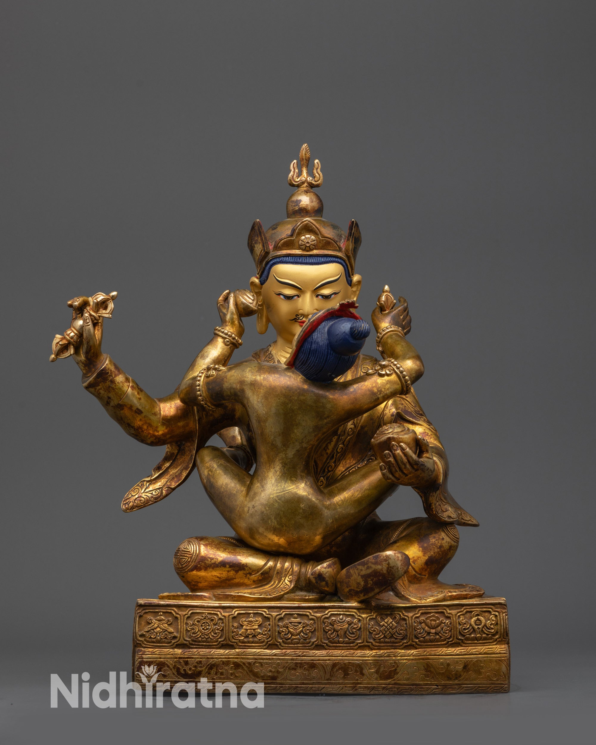12" Deva Guru Padmasambhava with Consort Statue | Nepalese Statues ...