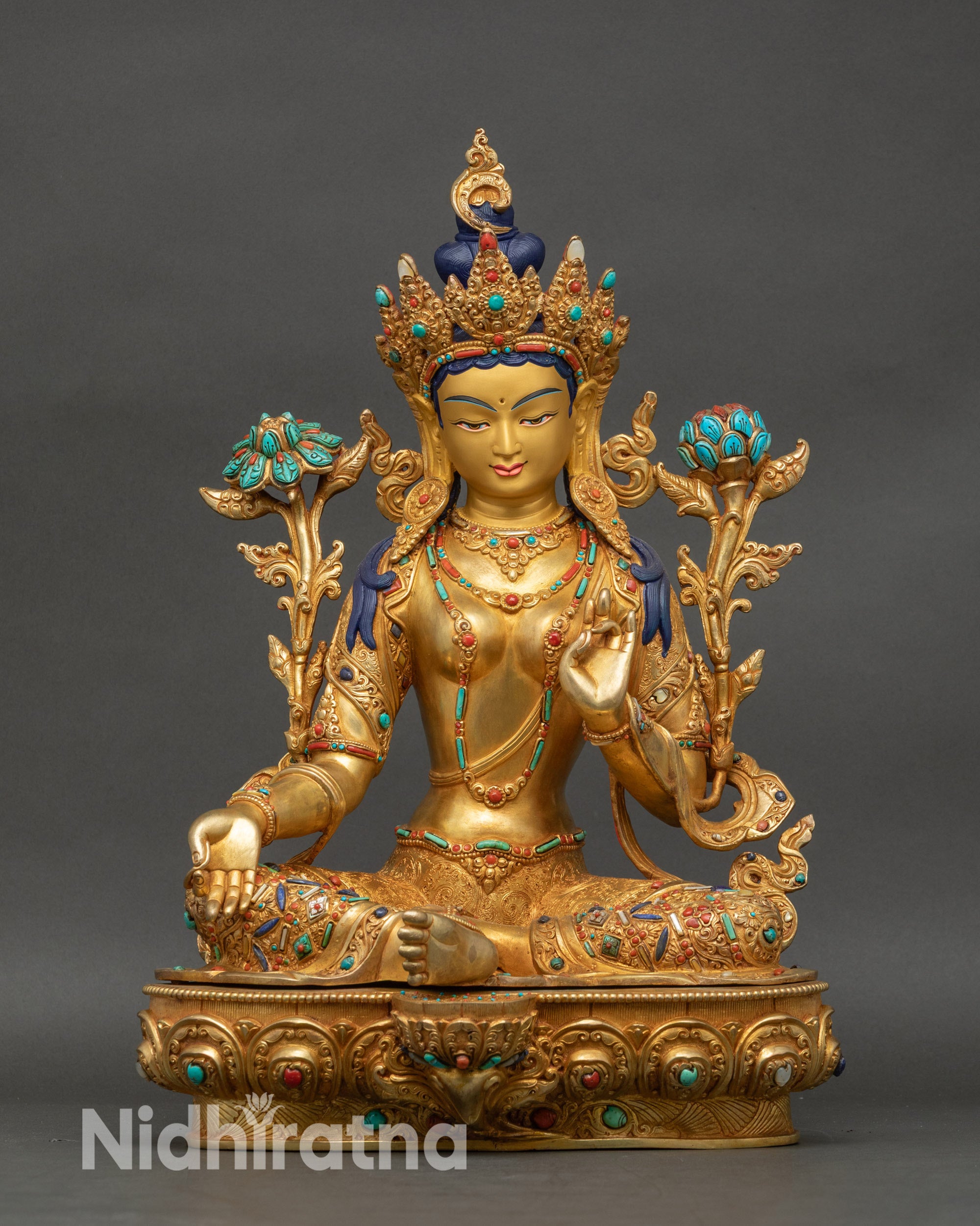 Mother Green Tara Statue- Goddess of Fearlessness and Mercy – Nidhiratna