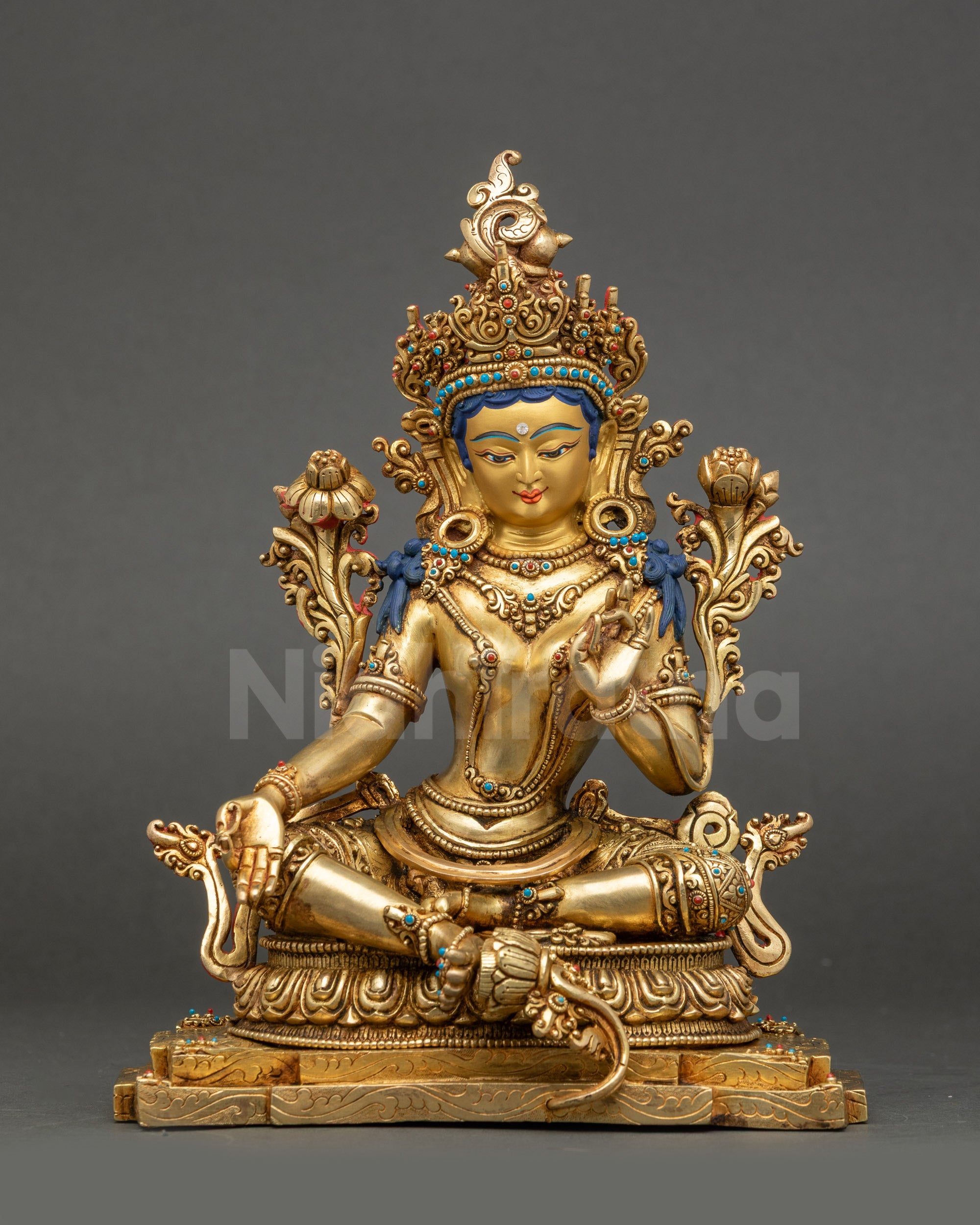 Peaceful Meditation Statue of Green Tara | Mother of All Buddhas ...
