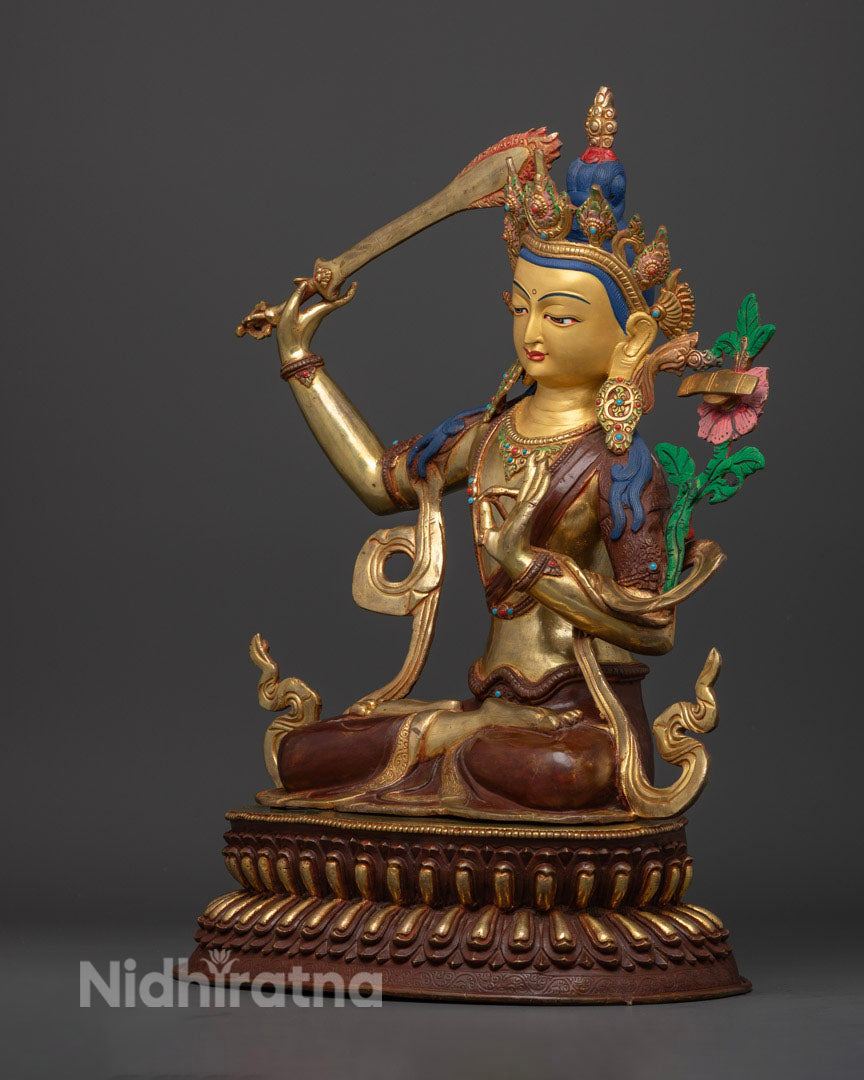 Sacred Manjushri Sword of Wisdom | Manjushree Statue Statues – Nidhiratna