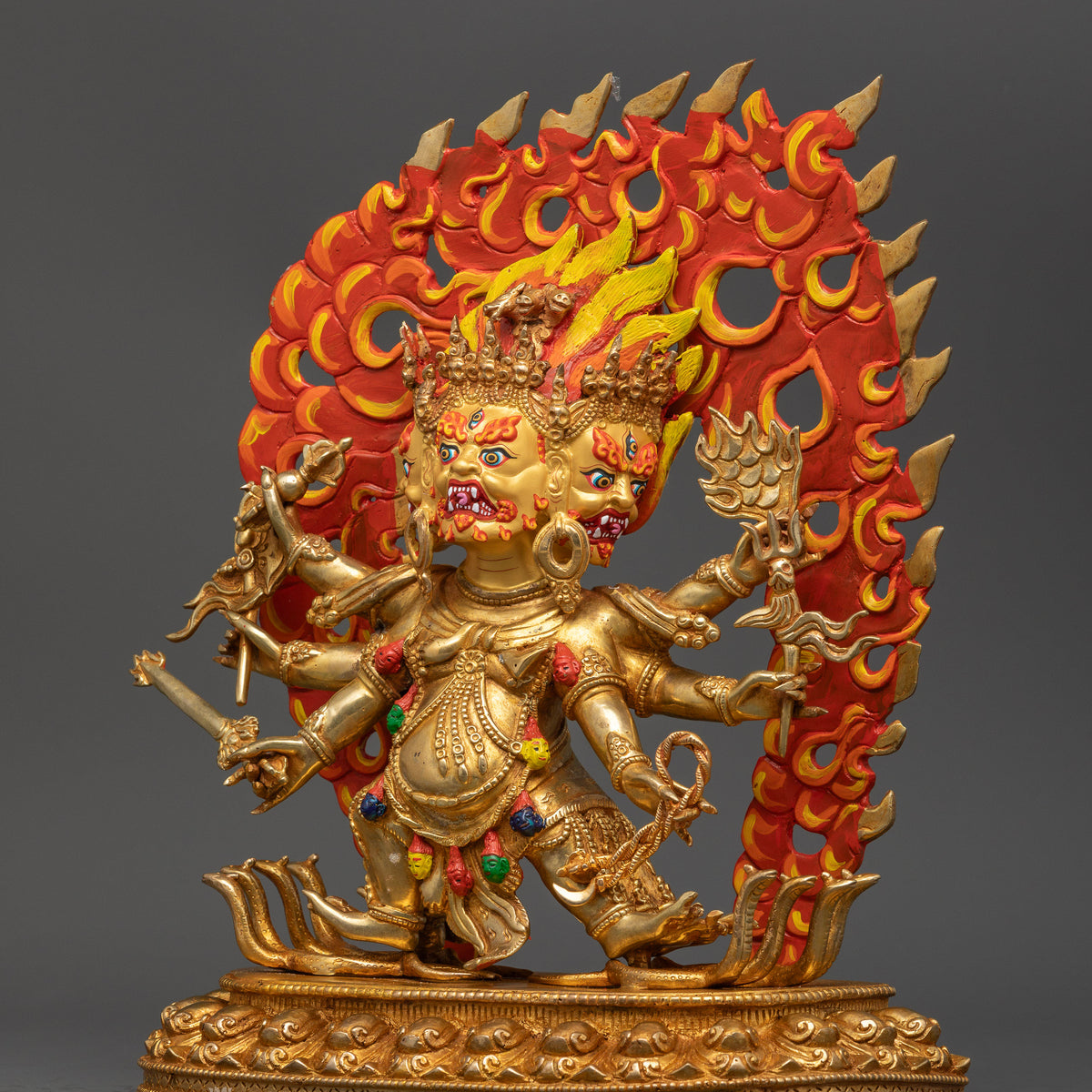 Handcrafted Mahakala Statue | Powerful Tibetan God of Protection ...