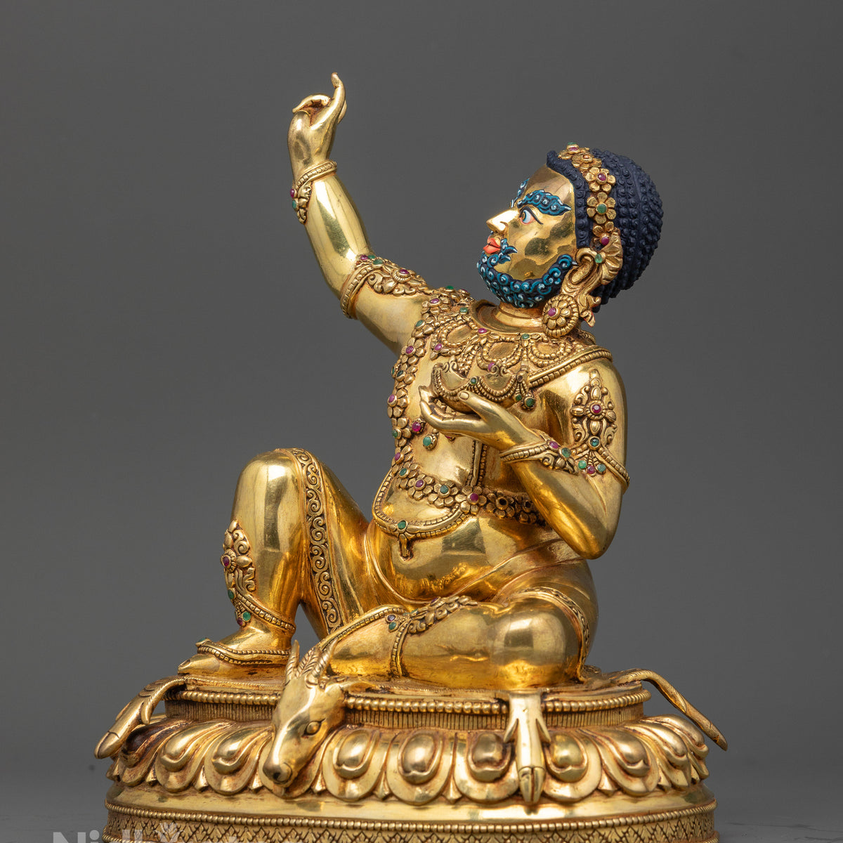 Gold-Gilded Virupa Statue : A Master of Tantric Teachings Statues ...