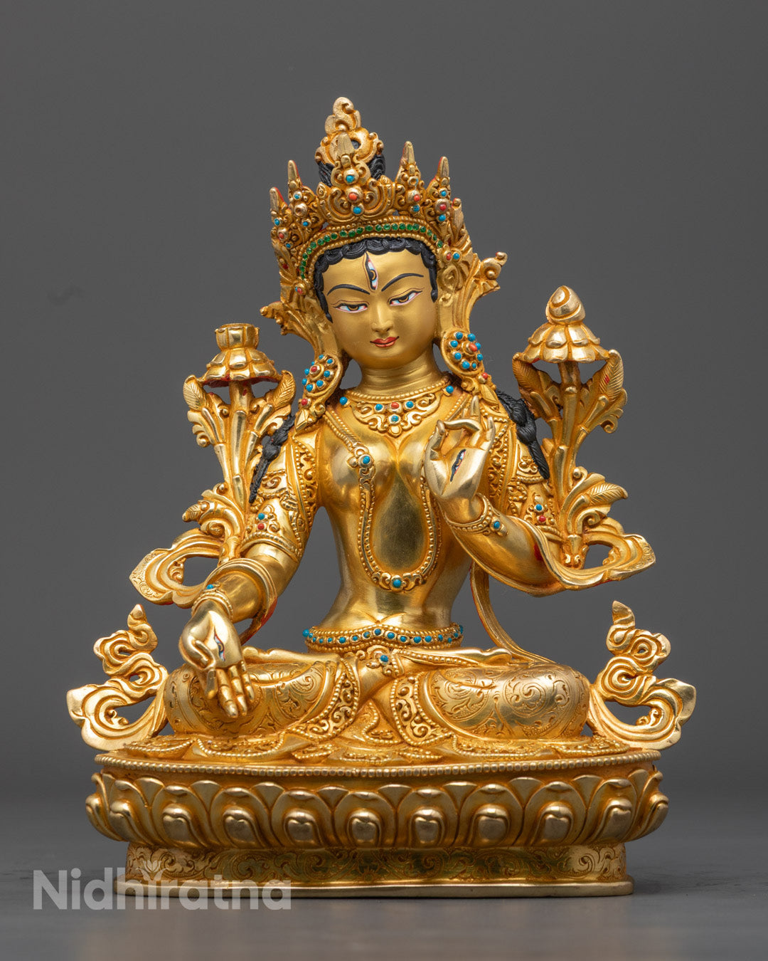 White Tara Statue | Sacred Tibetan Buddhist Icon – Nidhiratna