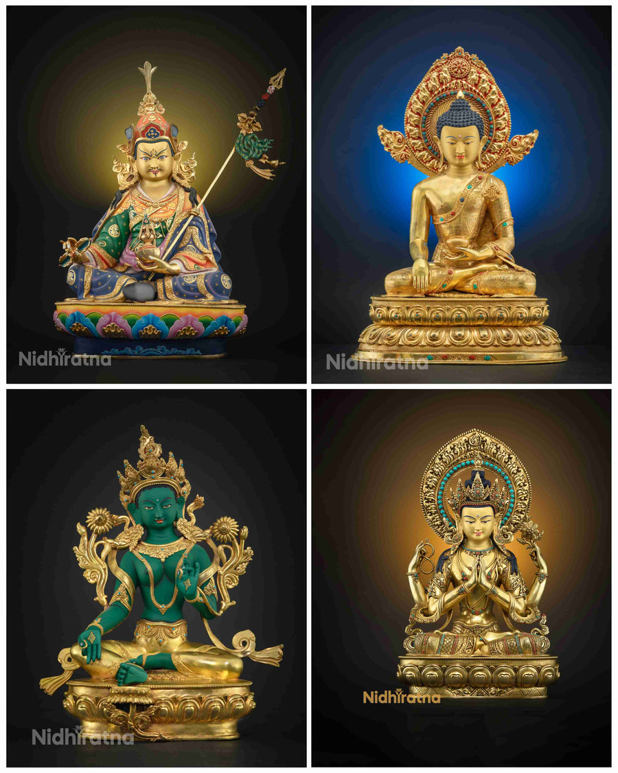 Handcrafted Buddhist Statues | Tibetan Vajrayana Art – Nidhiratna